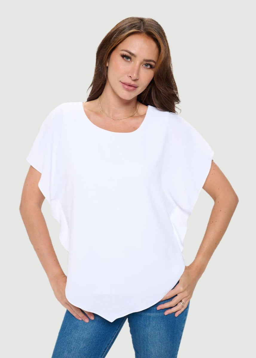 Essential Flowy White Top – The Added Touch